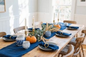 8 Blue Fall Table Decor Ideas for a Special Autumn Experience ...