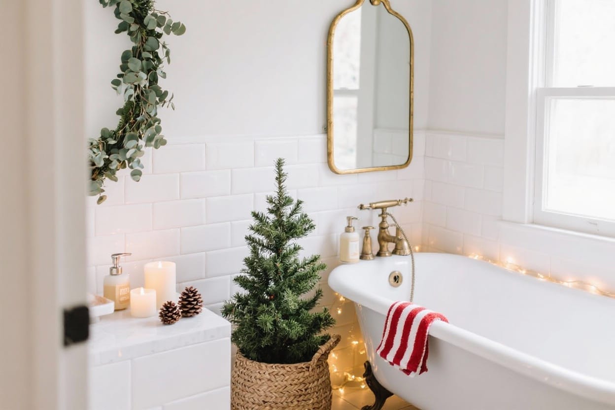 9 Christmas Bathroom Decor Ideas for a Cozy Holiday Spa ...