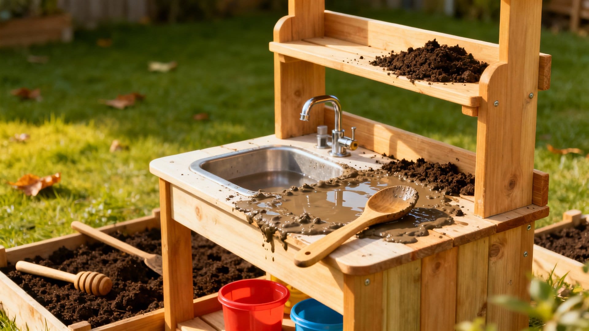 How to Build a Mud Kitchen for Kids: DIY Guide